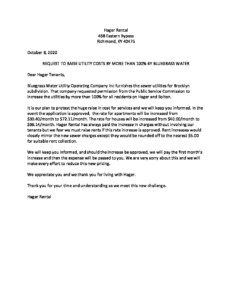 Letter to Tenants Sewer Cost Increase-1 | Hager Rental Management, LLC
